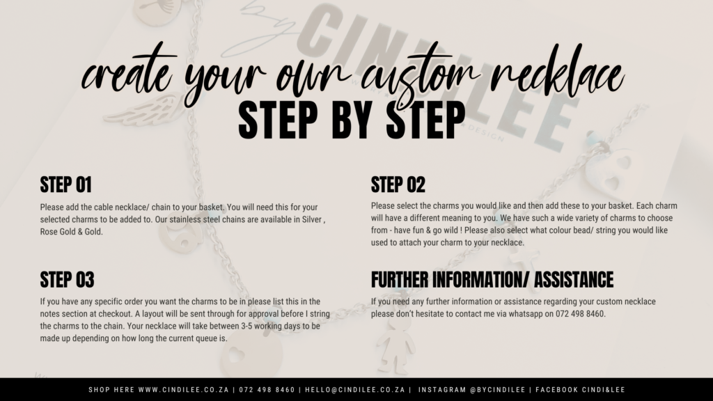 CREATE YOUR OWN – STEP BY STEP GUIDE – byCINDILEE Jewelry ★ Accessories ★ Design